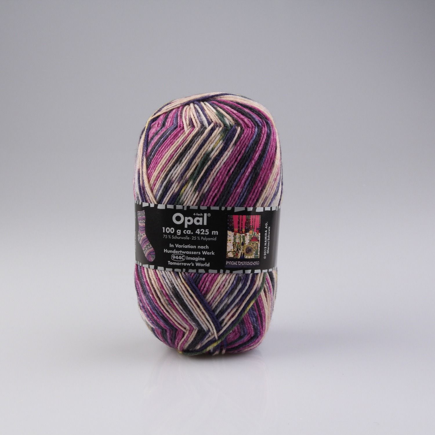 Opal Hundertwasser III 4-fach 100g, Wolle, Wollgarn, Sockenwolle, Superwash-Ausrüstung